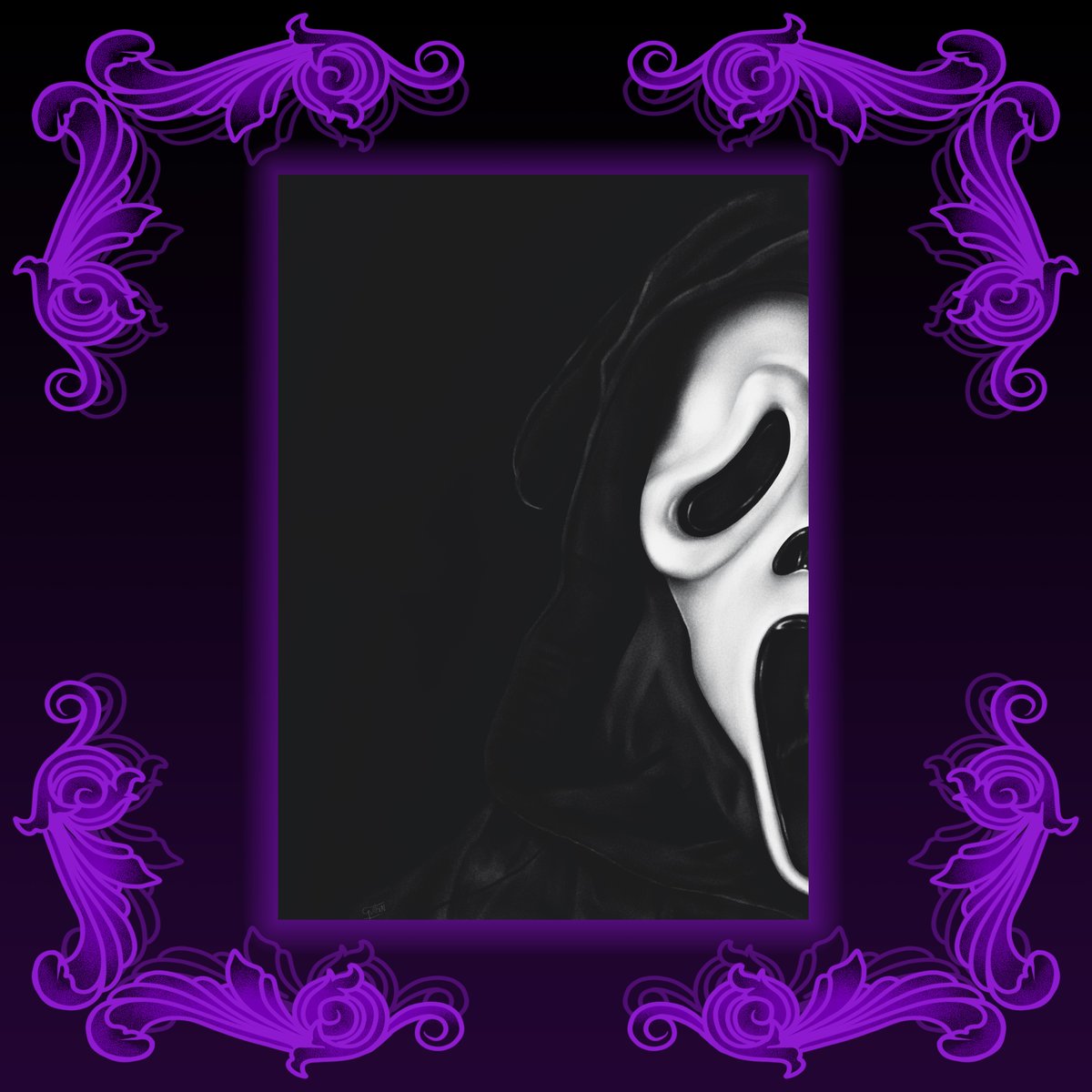 Ghost Half Face A5 Art Print Limited Edition of 100 | The Black Lagoon