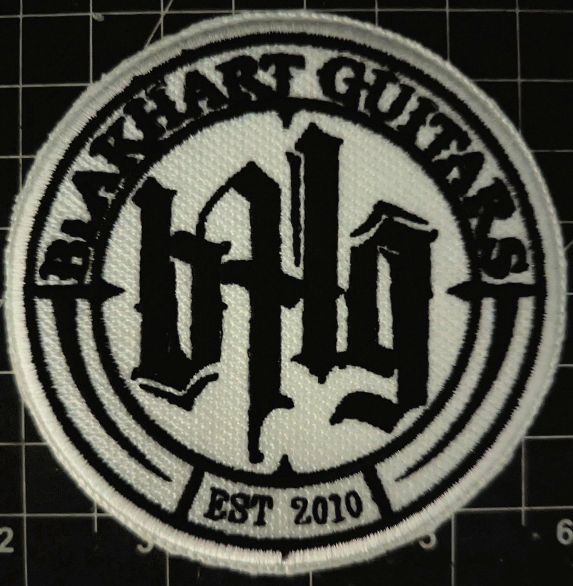 4" Round Embroidered Patch bHg edition | blakhartguitars