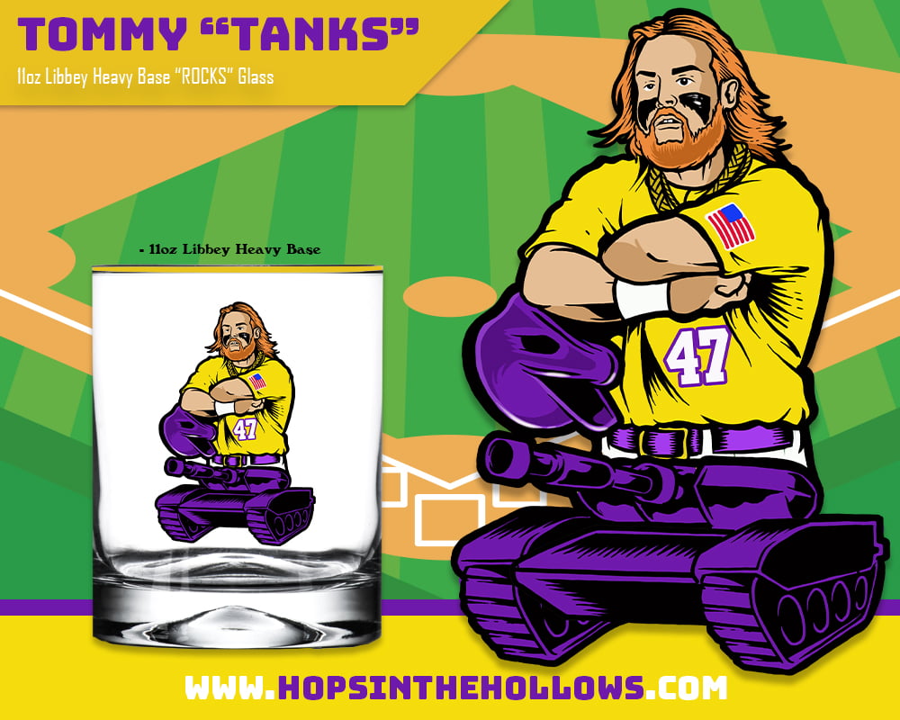 Tommy "TANKS" Rocks glass (IN STOCK) | Hops in the Hollows