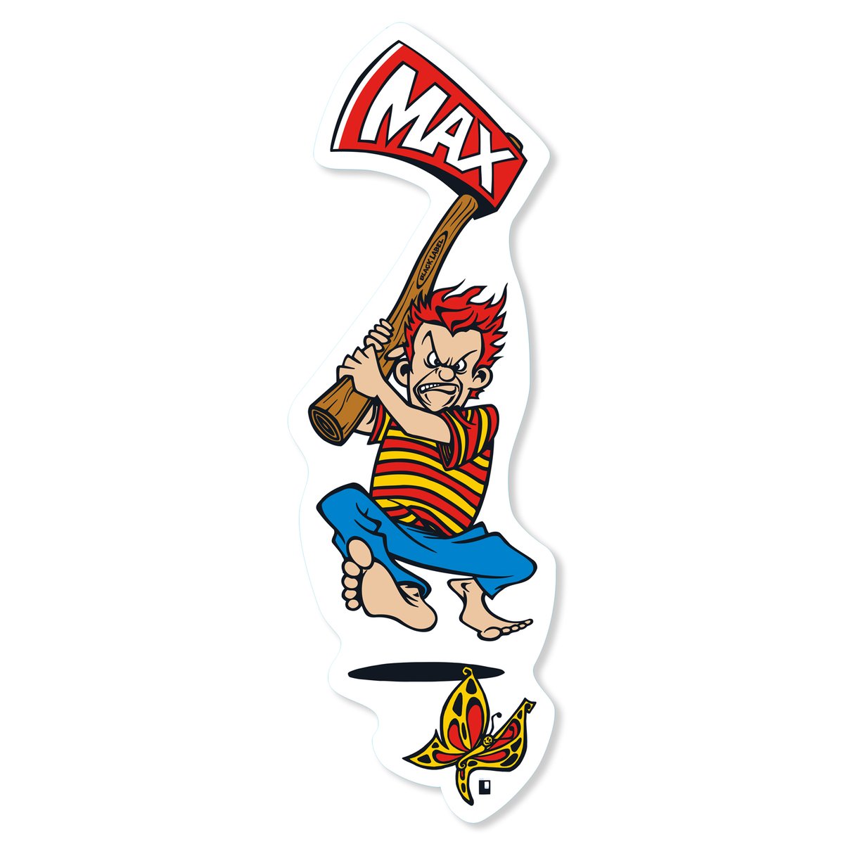 Max Evans "AXE" Sticker | Black Label Skateboards