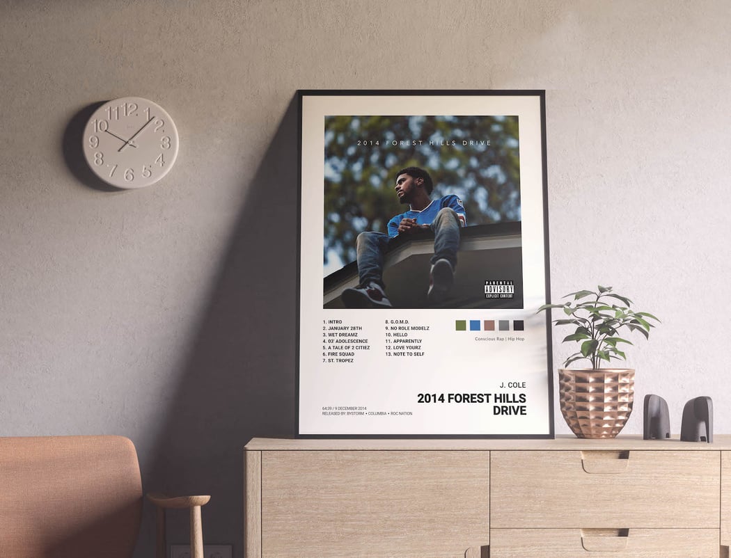 J. Cole - 2014 Forest Hills Drive Album Cover Poster | Architeg Prints