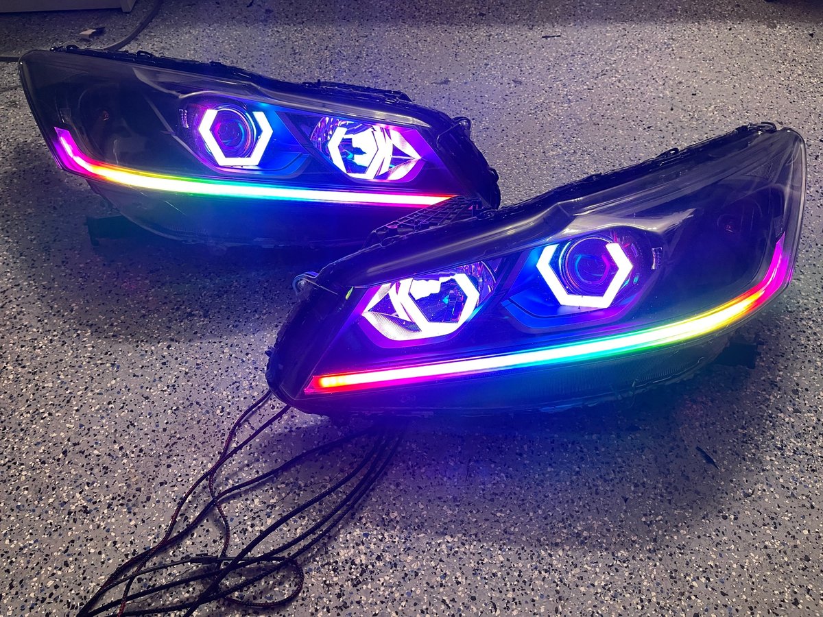 2016-17 Honda Accord Quad Hex and Chasing Drl With Black Housing | Oc ...