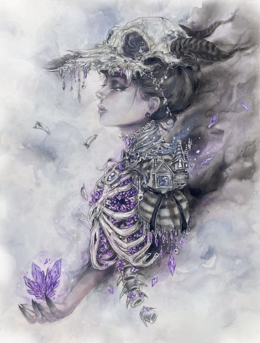 "Amethyst Heart" Metallic Shimmer Print | The Machinist Factory