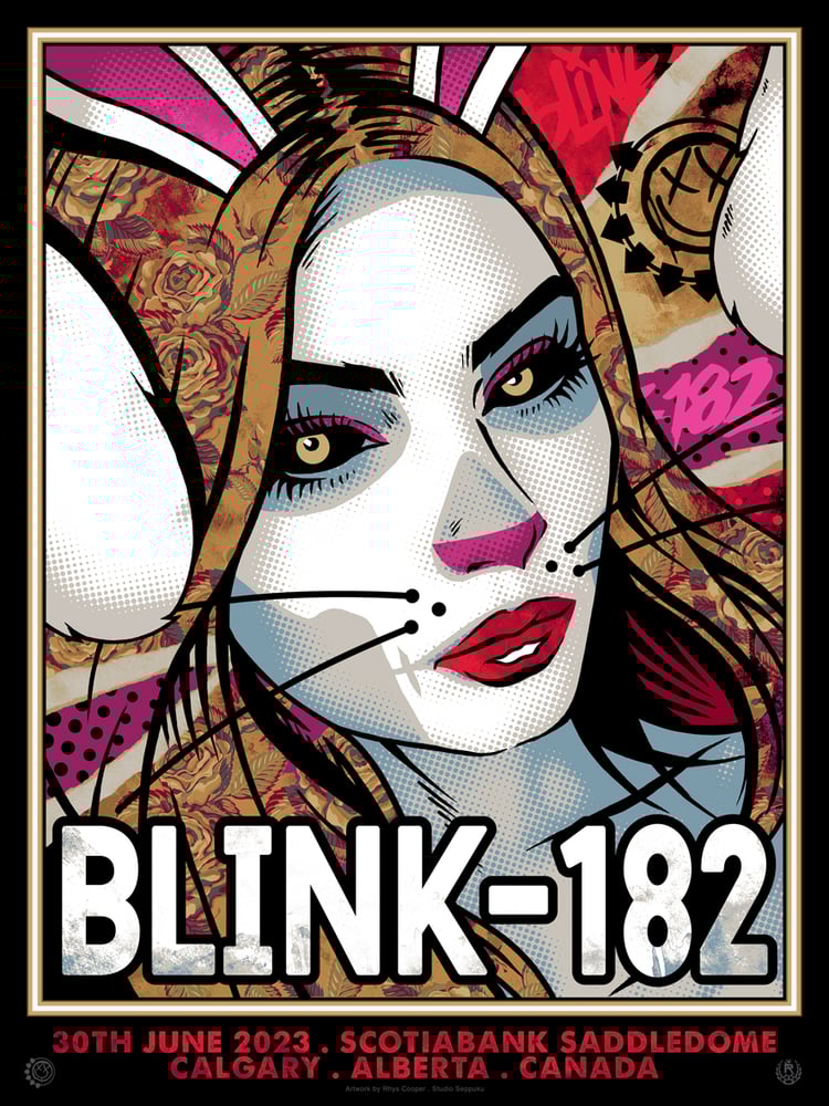 Studio Seppuku - The Art of Rhys Cooper — BLINK-182 - Calgary - Bunny gigposter
