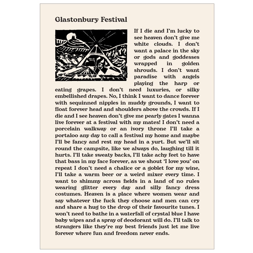 My Kind of Heaven | Glastonbury Postcard Competition Winner | Festival ...
