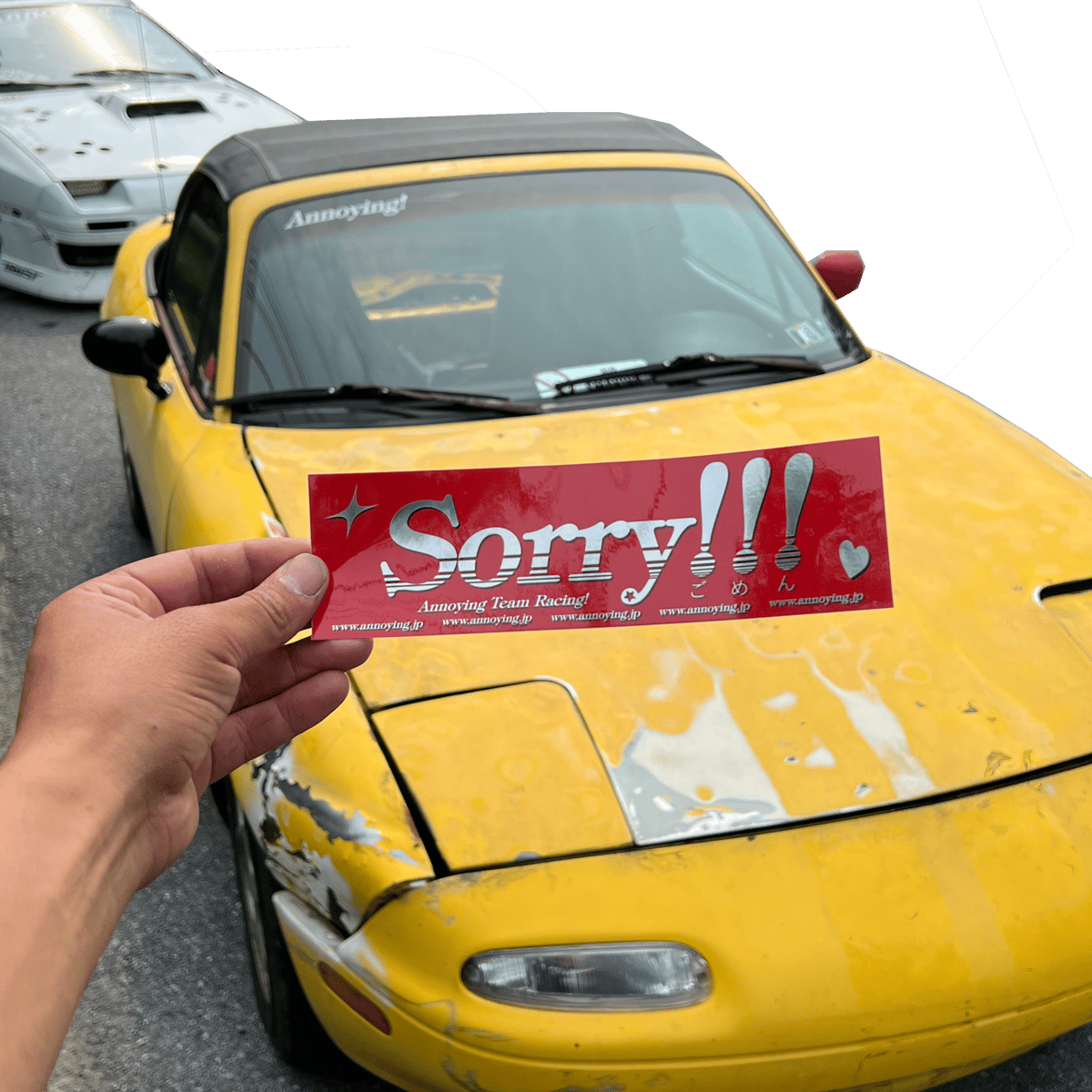 Sorry!! slap sticker | Annoying Team Racing!