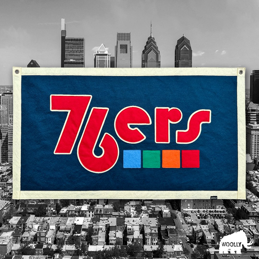 76ers Spectrum Banner | Woolly Pennants