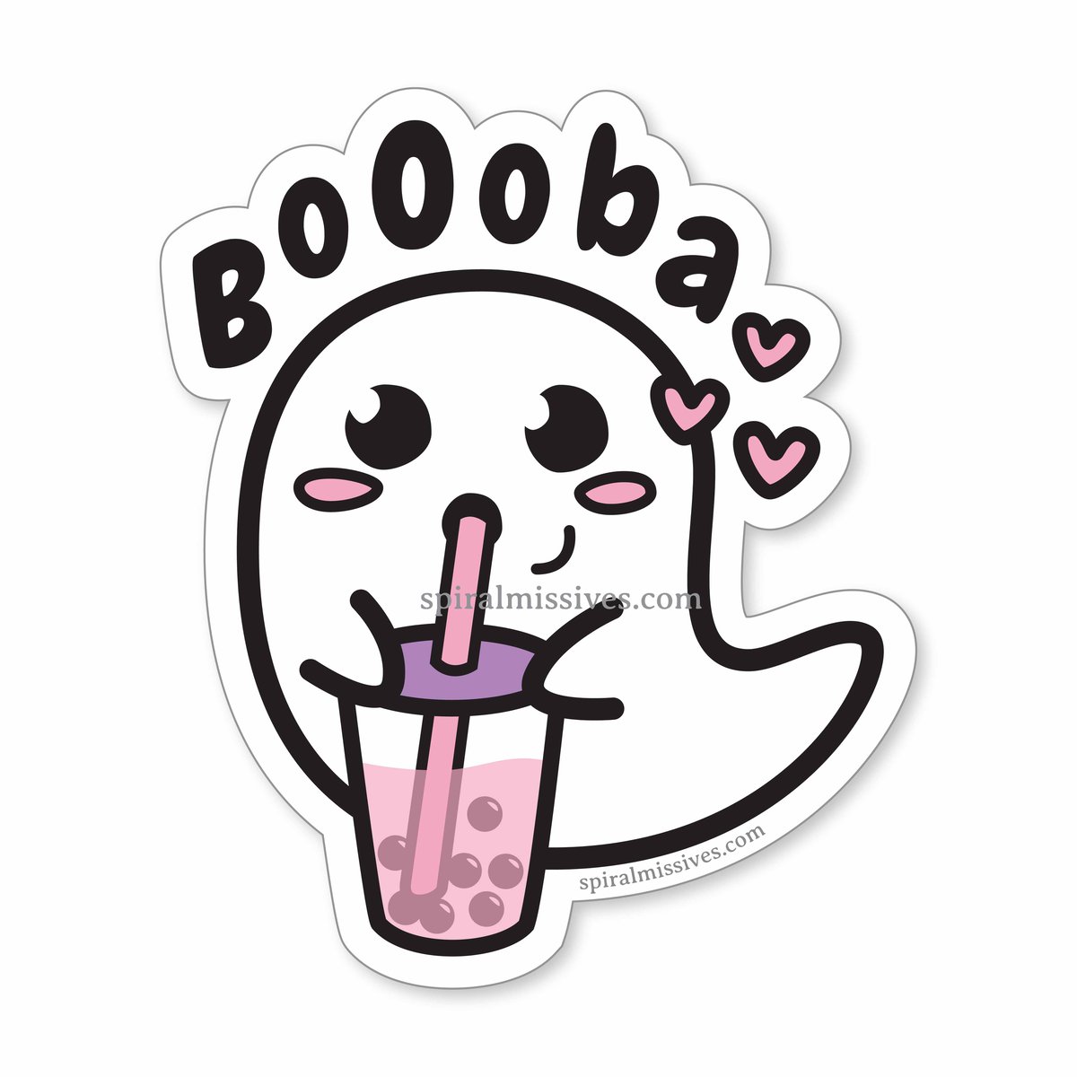 Boba Ghost Sticker | Spiral Missives
