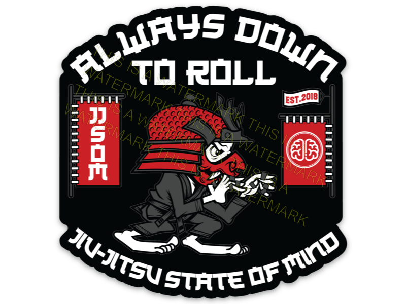 FIGHTING JIU-JITEIRO STICKER | Jiu Jitsu State Of Mind