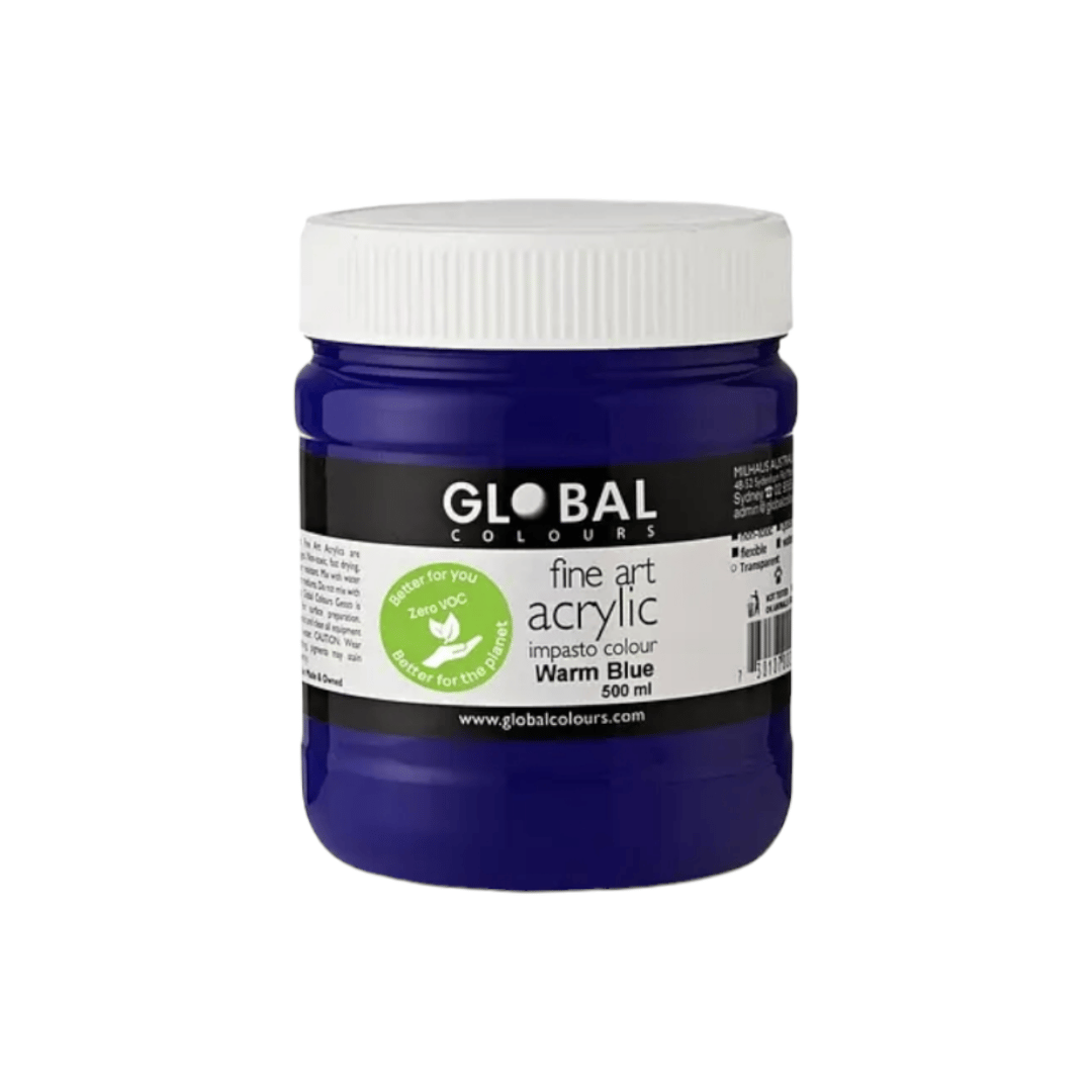 Warm Blue- Global Colours Eco-Friendly Fine Art Impasto 500 ml | Pixel ...