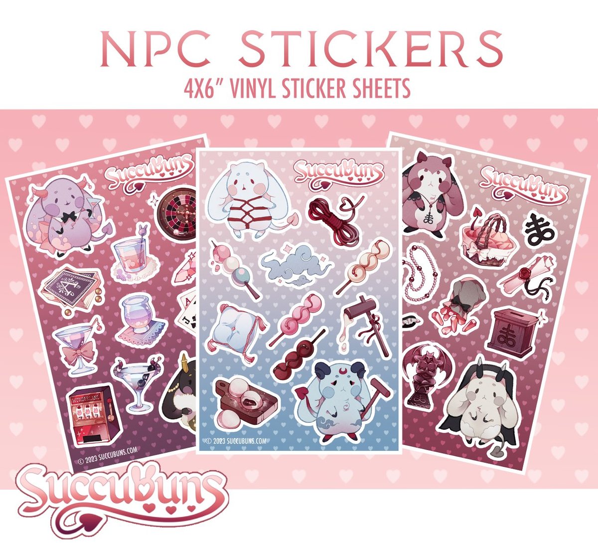 NPC Sticker Sheets | succubuns
