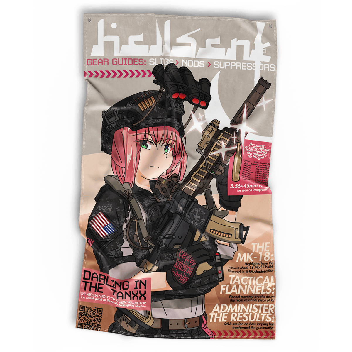 Darling In The Tanks Flag | Hellsent