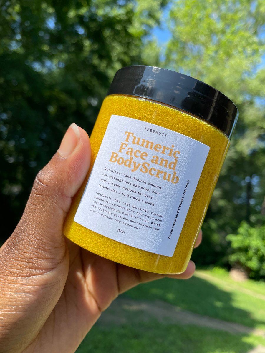 Tumeric Face and BodyScrub 8oz | Tebeauty