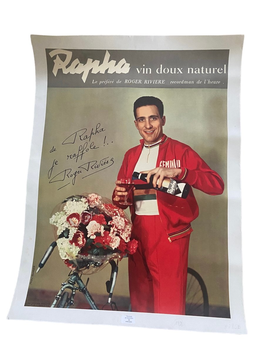 Roger Rivière - 1958/59 - RAPHA advertising poster | Biciclissima