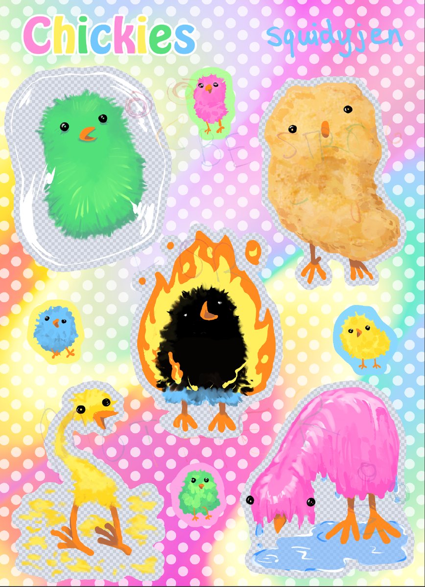 Chicky Sticker Sheets | Squidyjen