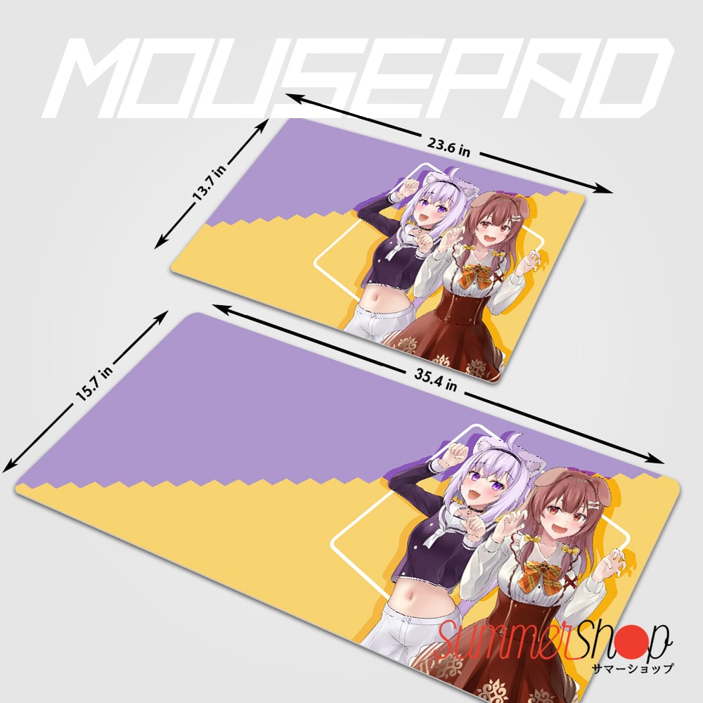 Hololive - Inugami Korone X Nekomata Okayu Mousepad | Summershop