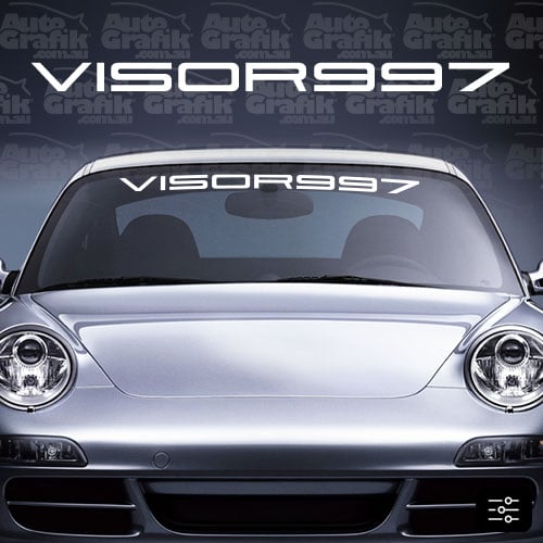 Auto Grafik Decals — 997 WINDSCREEN DECAL - YOUR CUSTOM TEXT