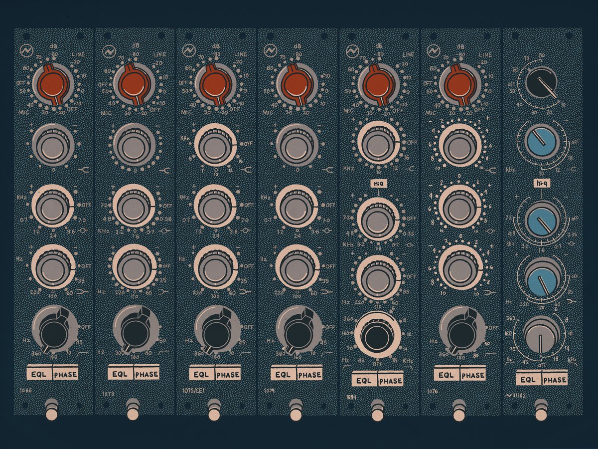 NEW! Vintage Neve Modules Print 100 MADE 24"x18" | Analog Prints