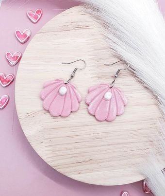 Beach Barbie Shell Dangle | Iron Valkyrie Handmade