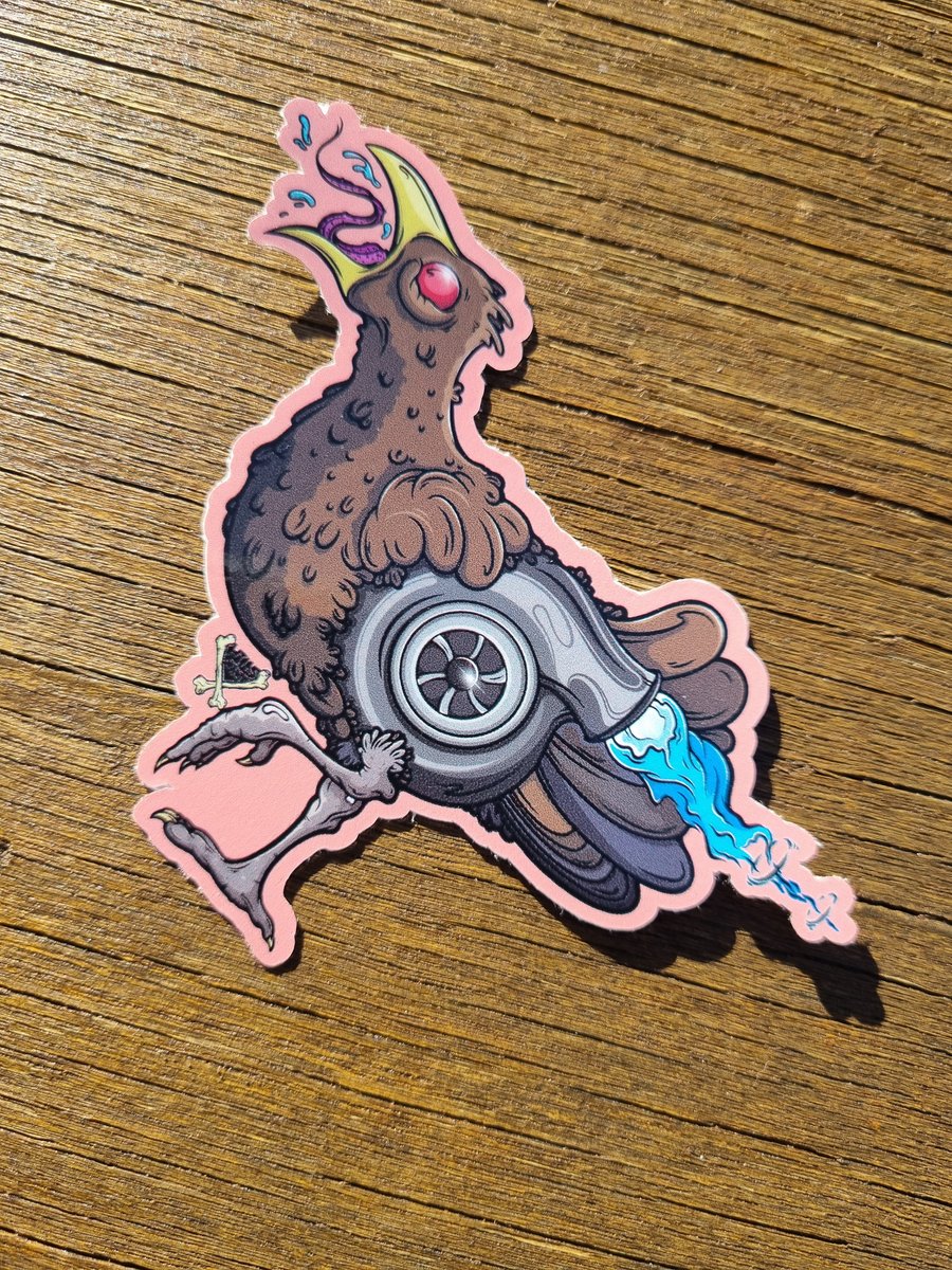 'Turbo chook' vinyl sticker | hills.draws