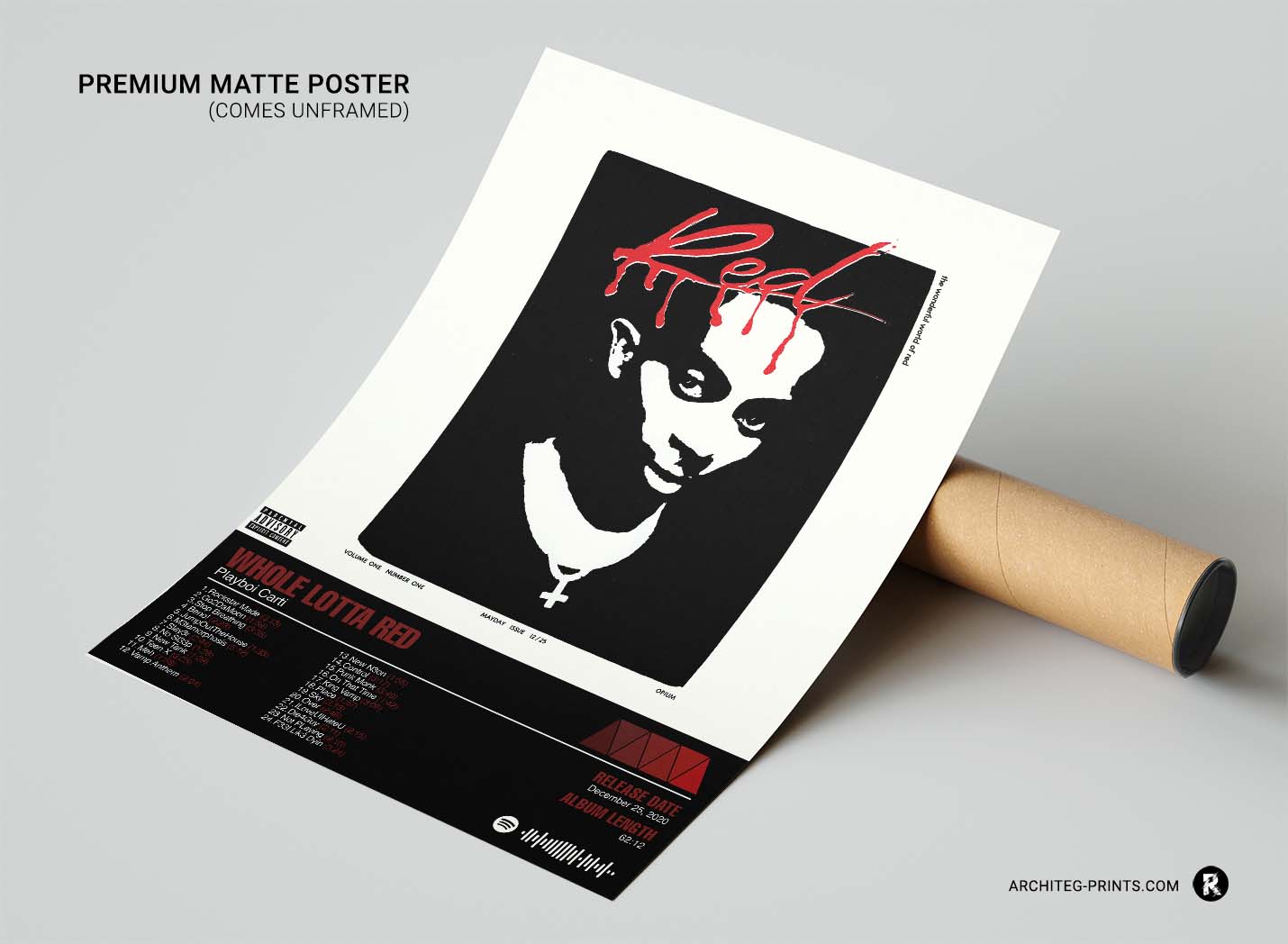 Playboi Carti - Whole Lotta Red Album Cover Poster | Architeg Prints