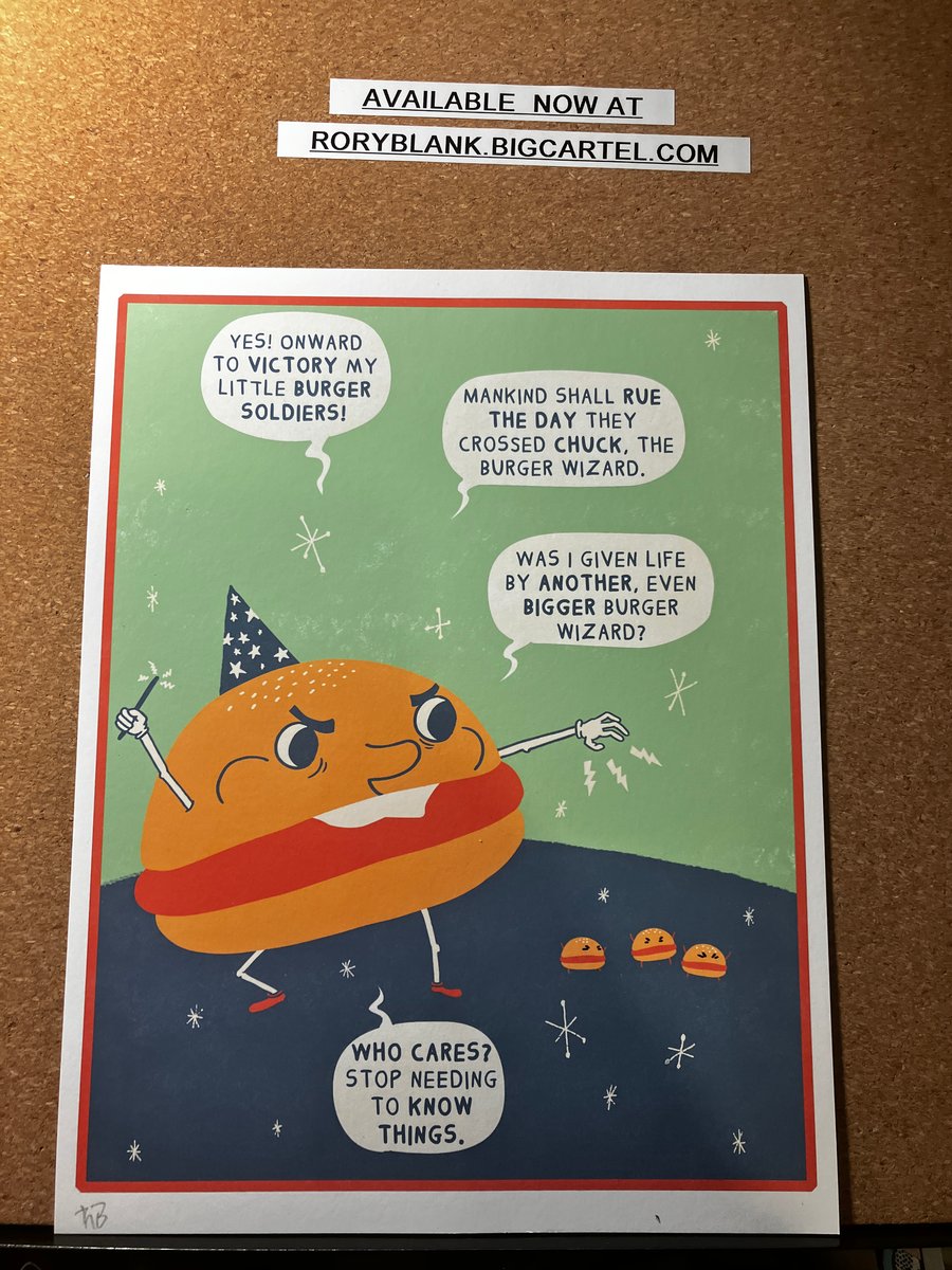 Burger Wizard Print | Rory Blank's Cool Shirt Zone