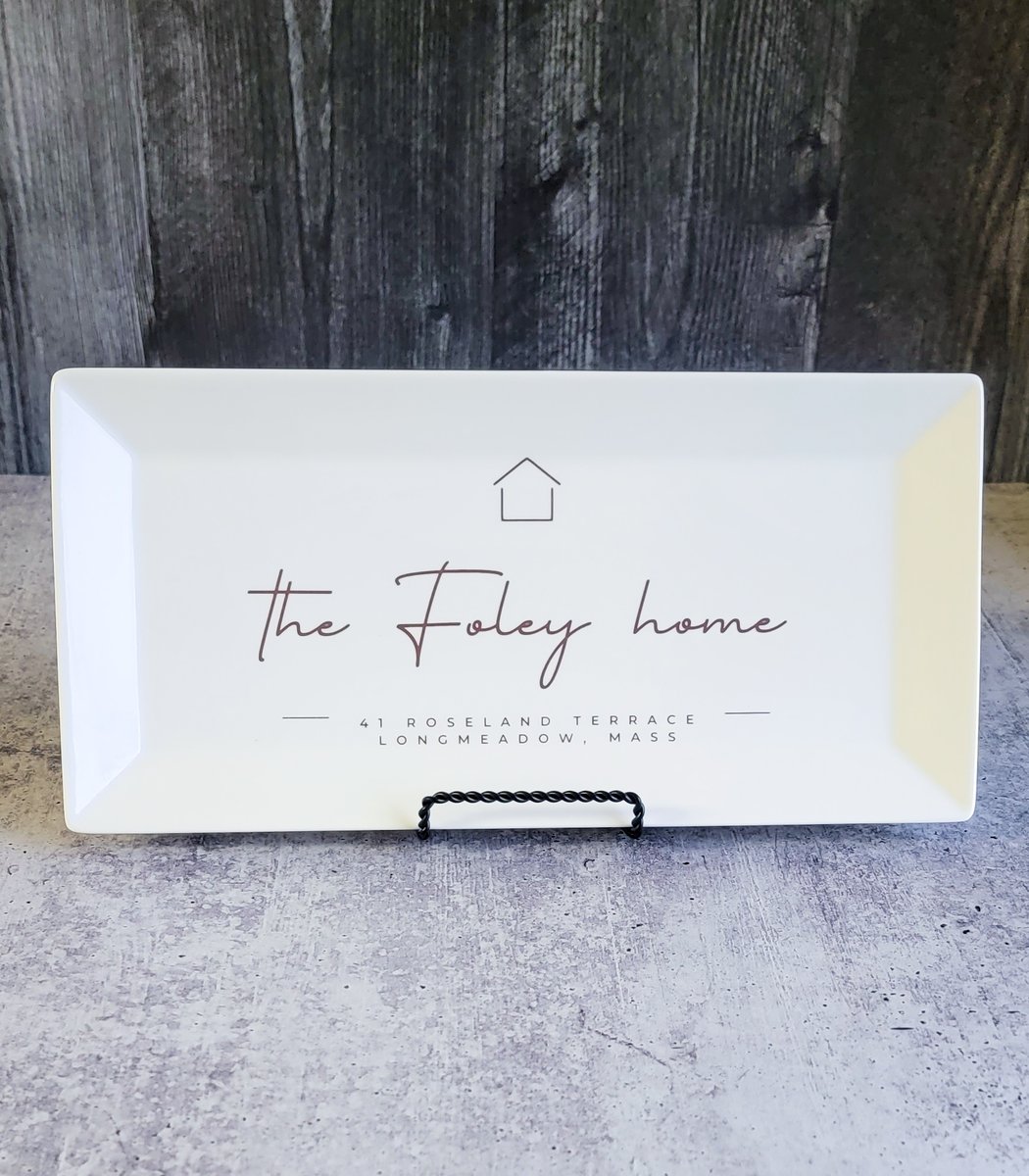 Home Platter with Name & Address | ArtSmith