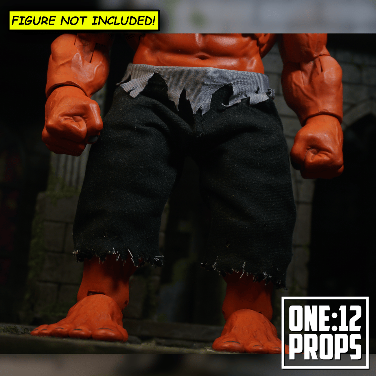 Custom The Red Man Big Black Pants | one12props