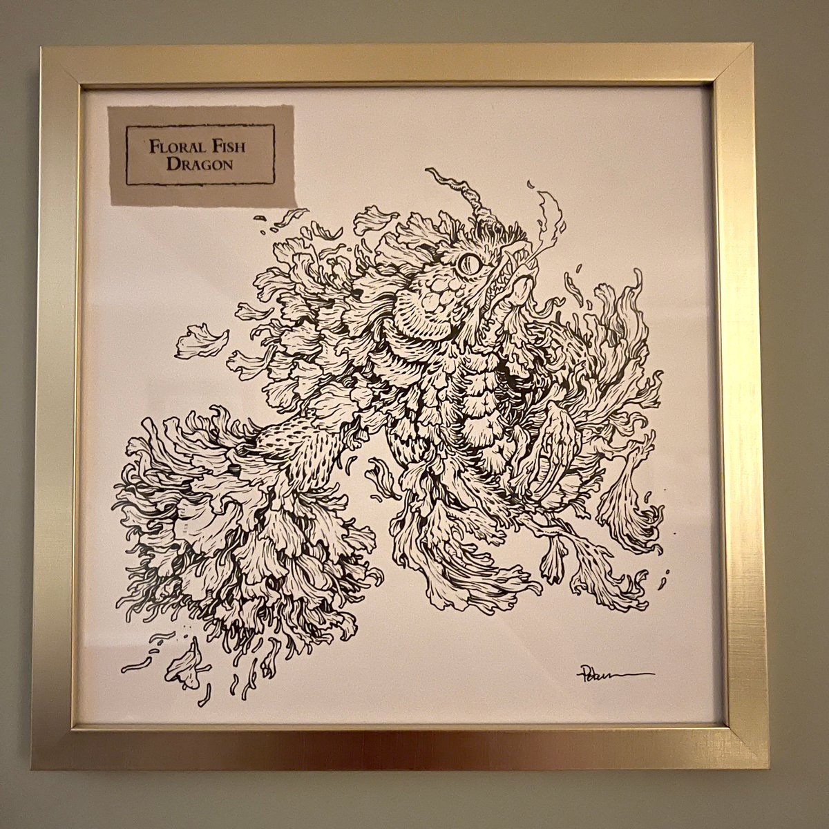 Floral Fish Dragon (FRAMED) | Mouse Guard