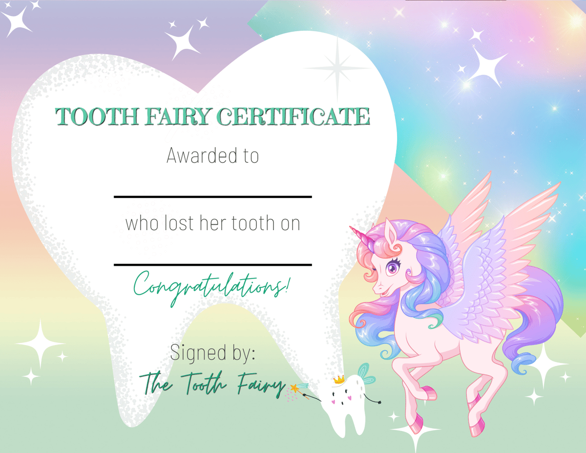 Unicorn Tooth Collection Certificate | JRose Creations