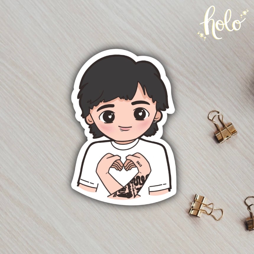 JK Hand Heart - Holo Sticker | miim made
