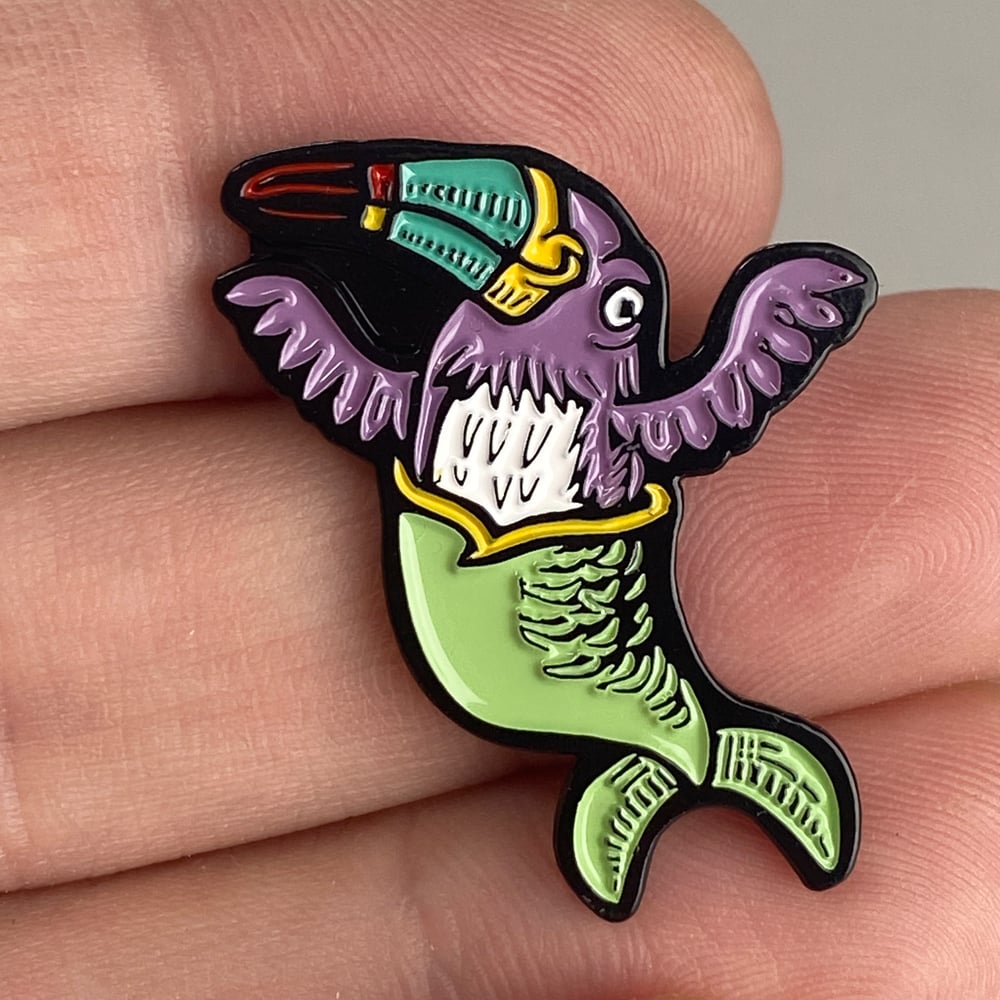 Pizza Walrus Enamel Pin + Free Pizza Monster Sticker** | Noosh! Studios