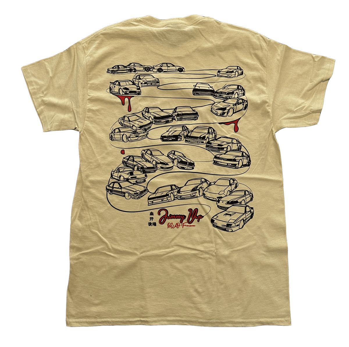 Blood, Sweat & Rear Ends RWD TEE - Gold (Sml only) | Jimmy Up
