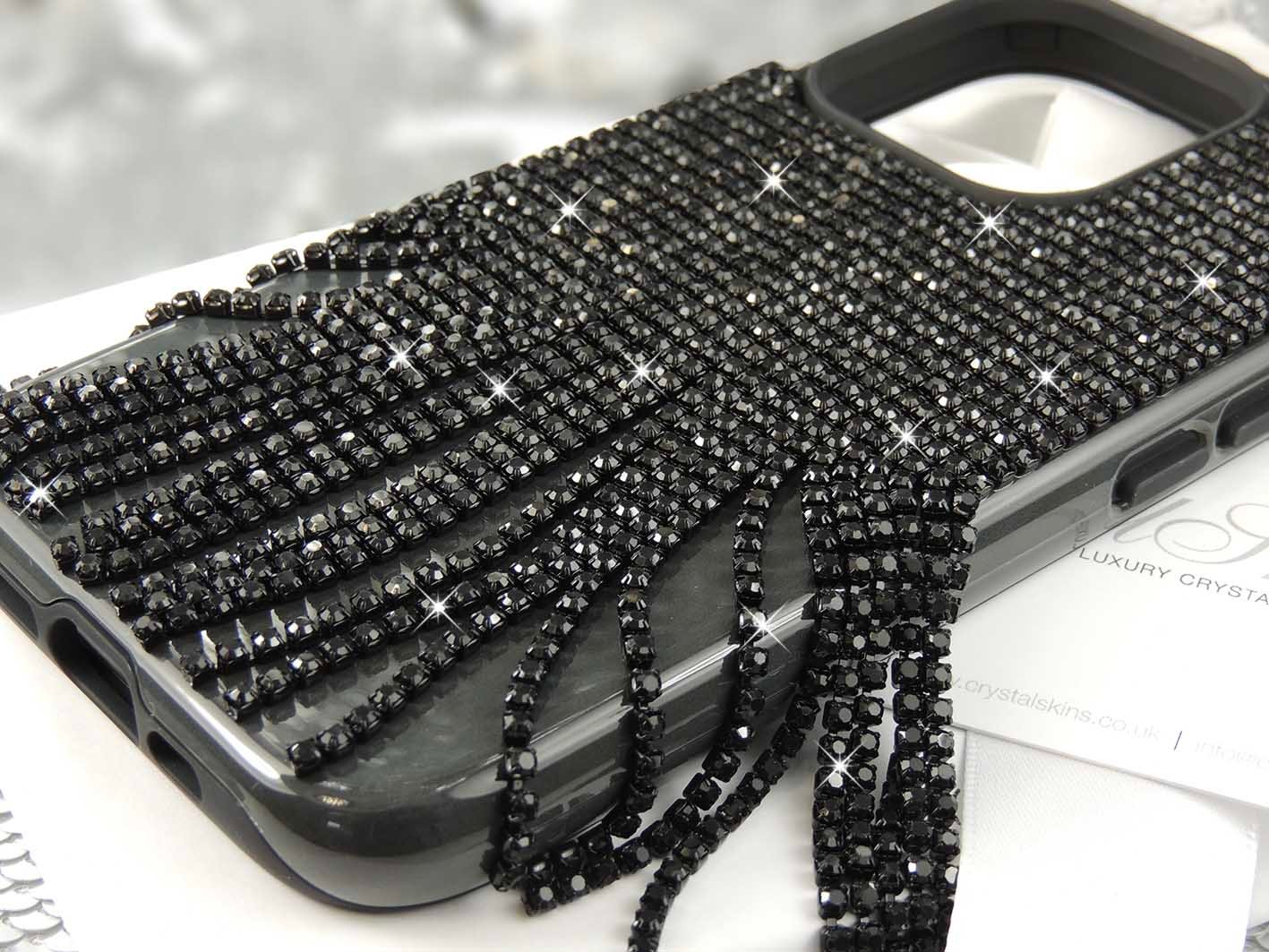Black Flapper Case for the iPhone 14 Pro | Crystalskins