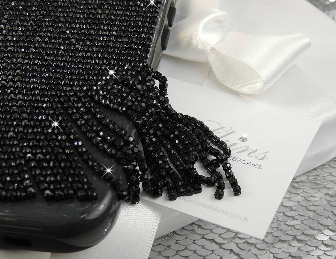 Black Flapper Case for the iPhone 14 Pro | Crystalskins