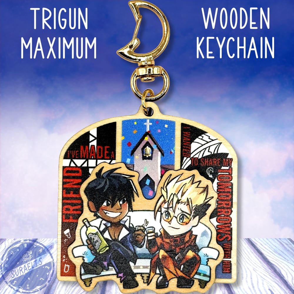 Trigun Maximum - Wooden Keychain | Suraelis