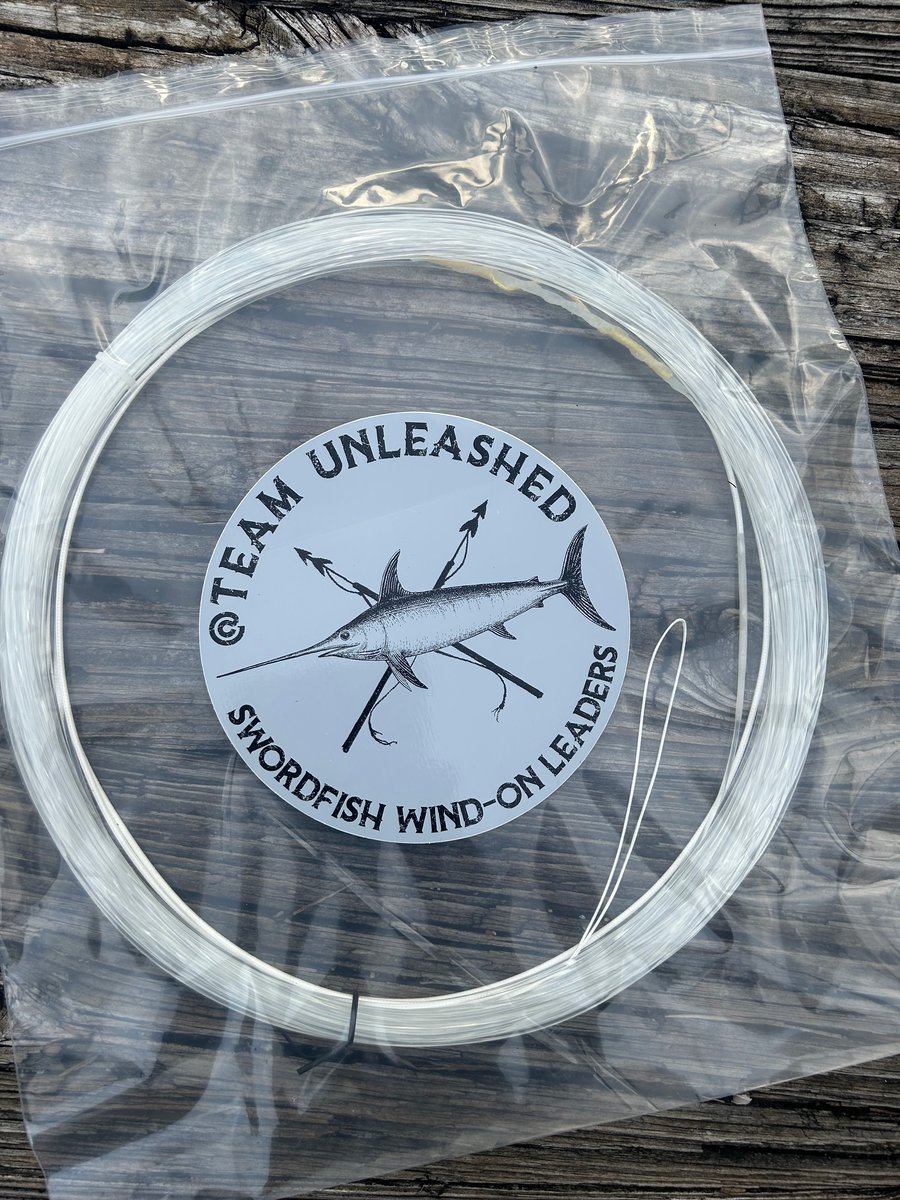 Daytime Swordfish Wind-On Leader (Clear) Available in 130lb/200lb/250lb | Team Unleashed