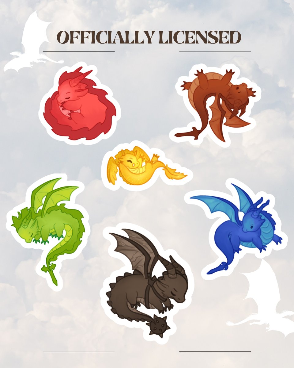 Fourth Wing Dragon Stickers {PREORDER} | Bus Stop Shop