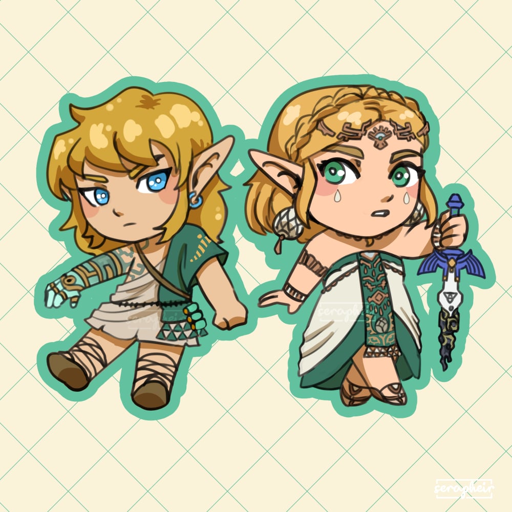Link & Zelda TOTK - Stickers | Serapheir | Online Shop