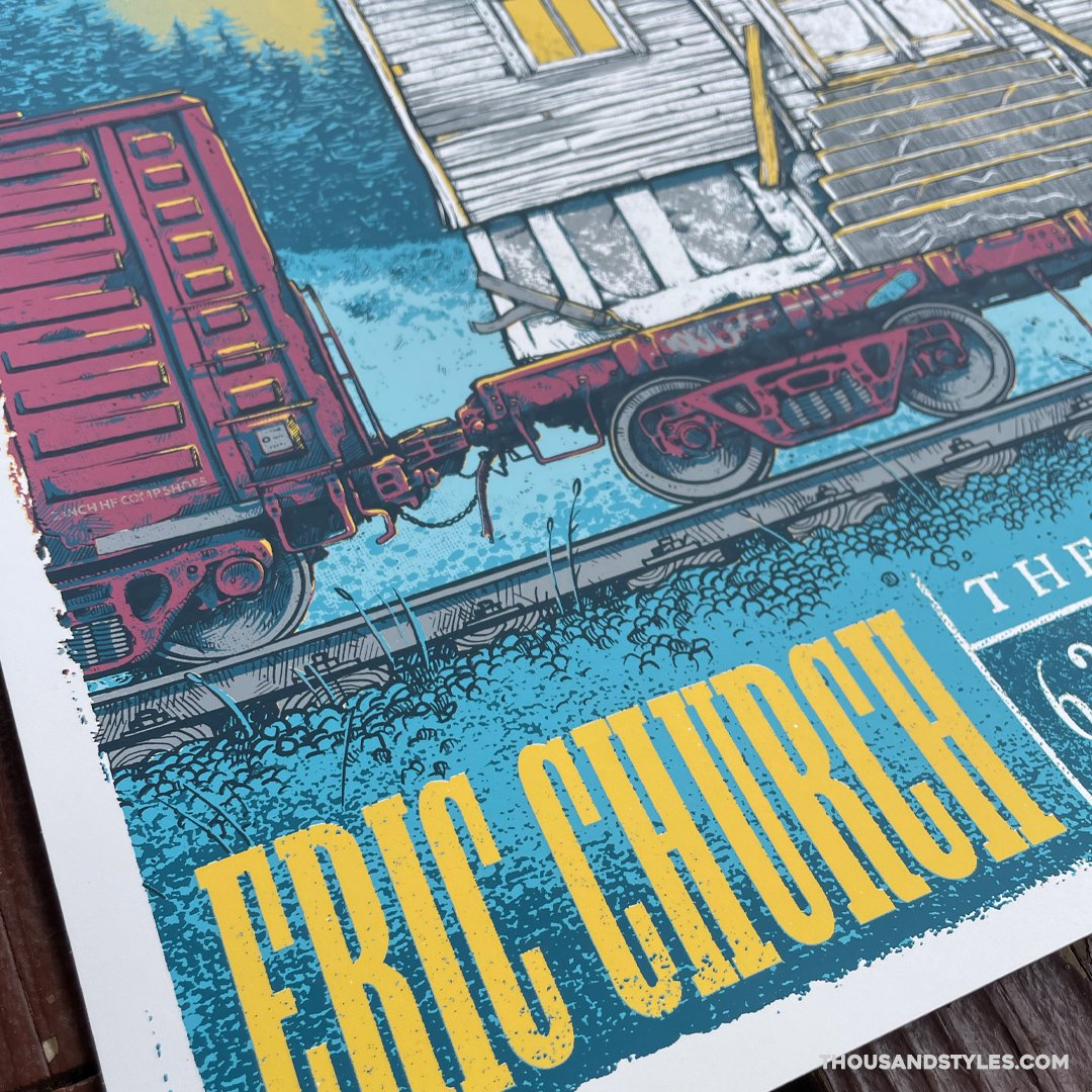 Eric Church Official Gig Poster - Milwaukee 6.22.23 | 1000styles