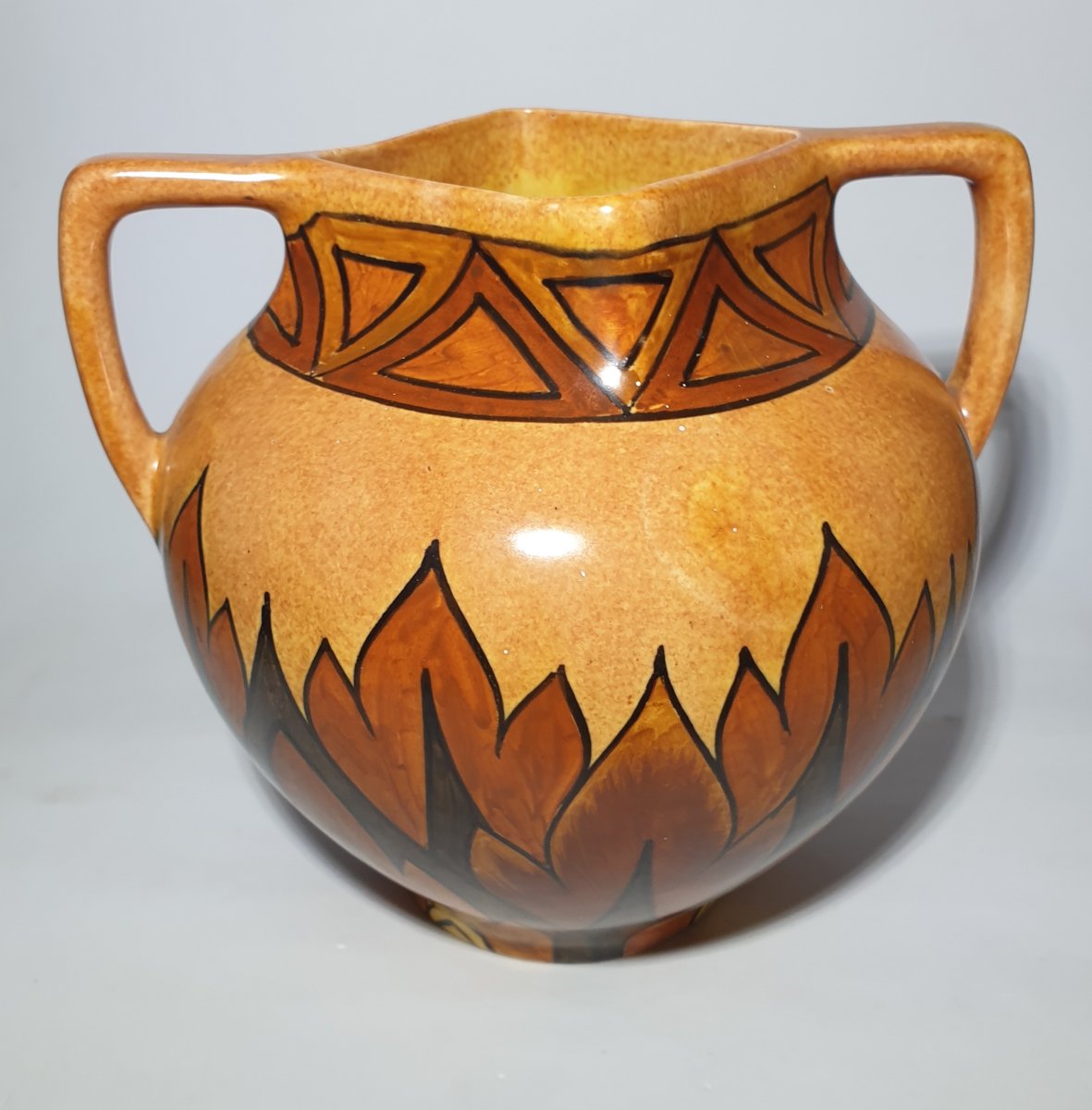 Geo Clews & Co Chameleon Ware Art Deco Vase | TwoJays Antiques