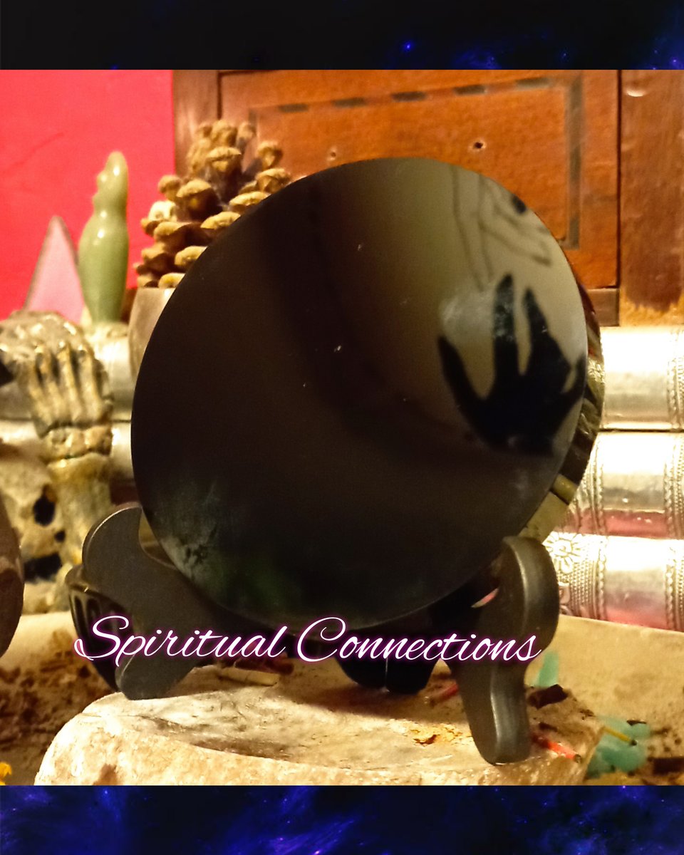 Black obsidian scrying mirror | Spiritual Connections