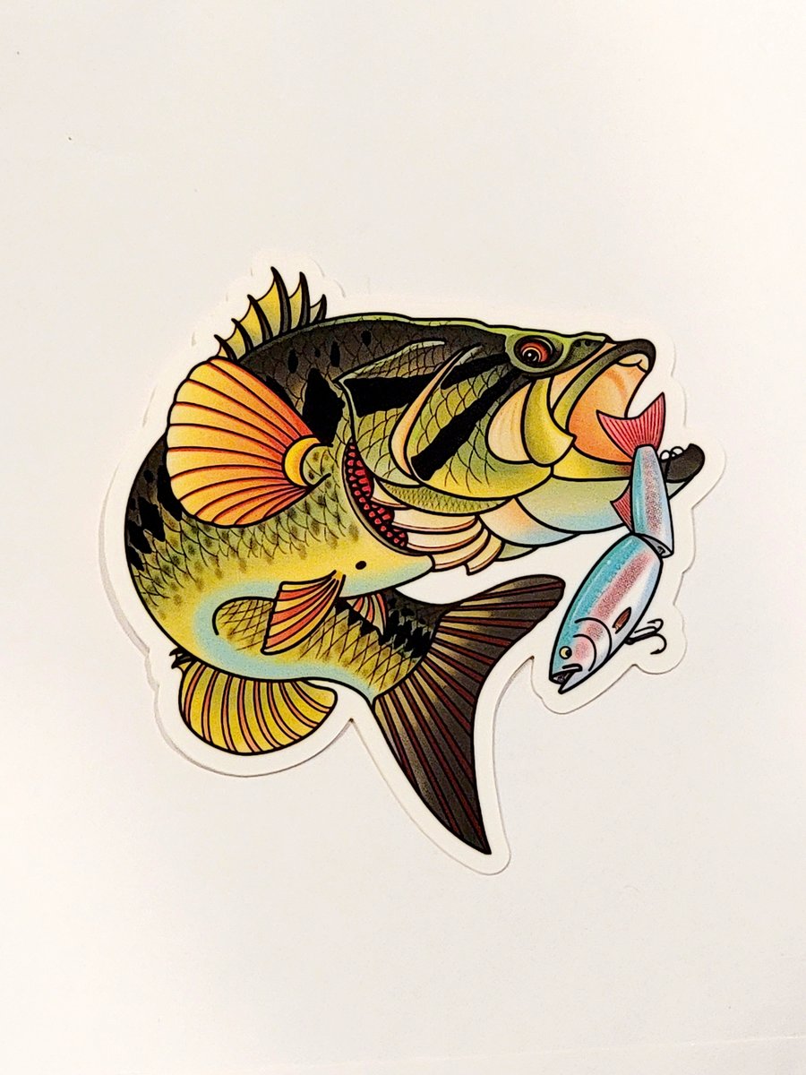 Color bass/swimbait sticker | Kelp Clothing