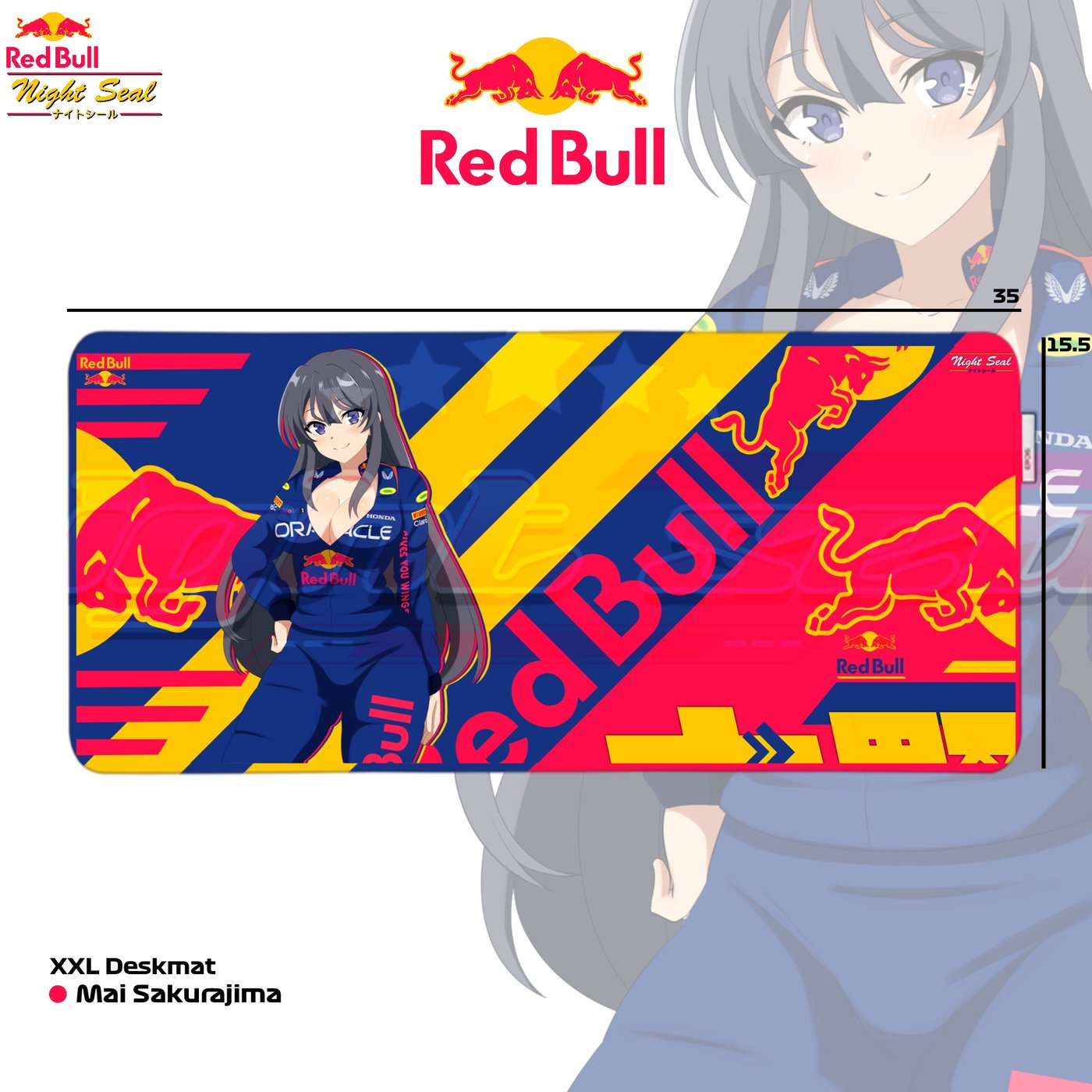 Red Bull V.1 / XXL Desk mats | NightSeal77