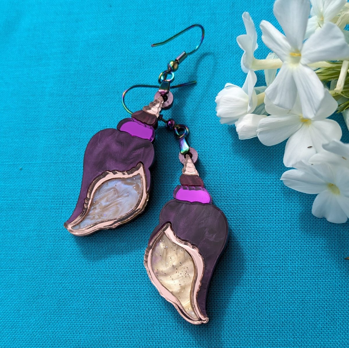 Shell Earrings to match Marcellus Octopus | The Magpie Cat