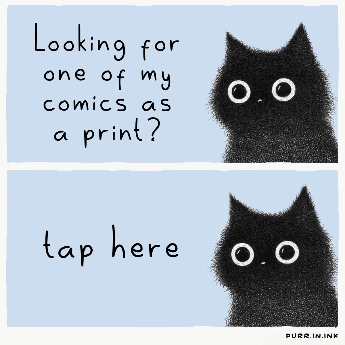 Comic print | Purr in ink