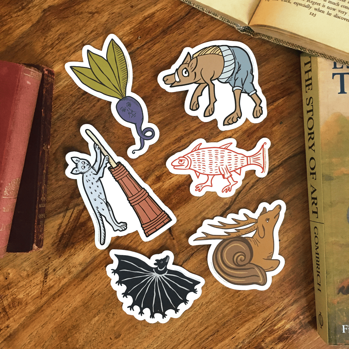 Weird Medieval Guys x Medieval Mischief Vinyl Sticker Set | Weird ...