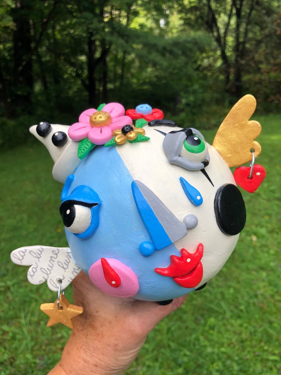 Super Blue Moon Clay Sculpture | Mypinkturtle