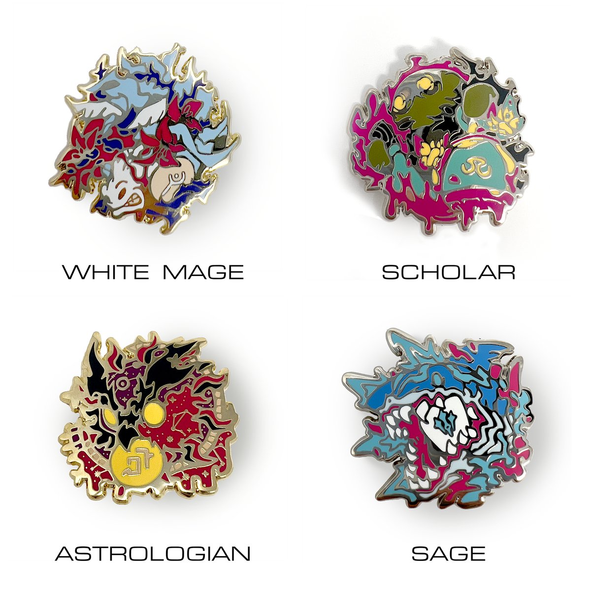 FFXIV Healer Enamel Pins | obsidiem