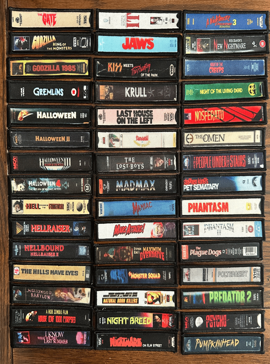 VHS Label Patches II | Zombie Gentleman